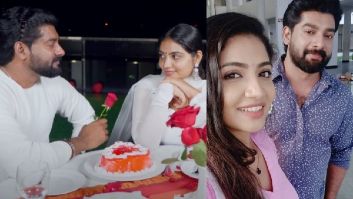 serial actress anshitha anji celebrated her valentines day with her ...