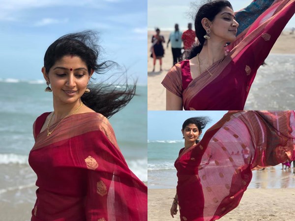 Divya Unni and her husband in Dhanushkodi - Malayalam Filmibeat