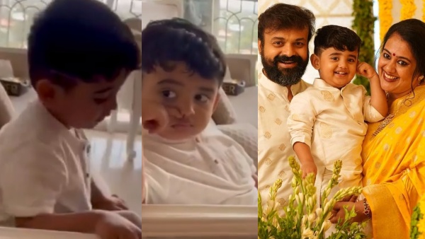Actor Kunchacko Boban Son Izahaak Kunchacko Rare Funny Video Goes Viral
