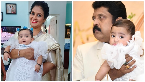 Malayalam Actress Suma Jayaram Shared Her Twin Boys Baptism Photos Goes ...