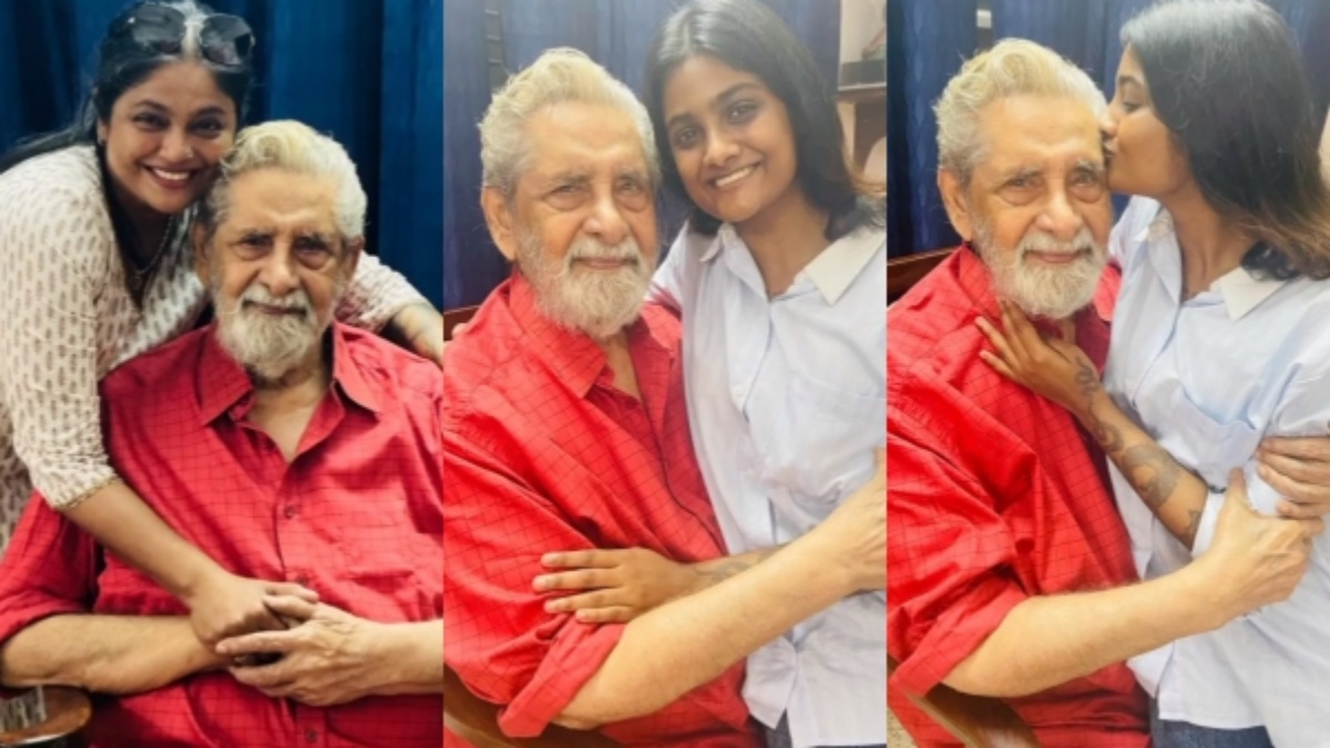 Actress Manju Pillai And Daughter Meet Up With Veteran Actor Madhu ...