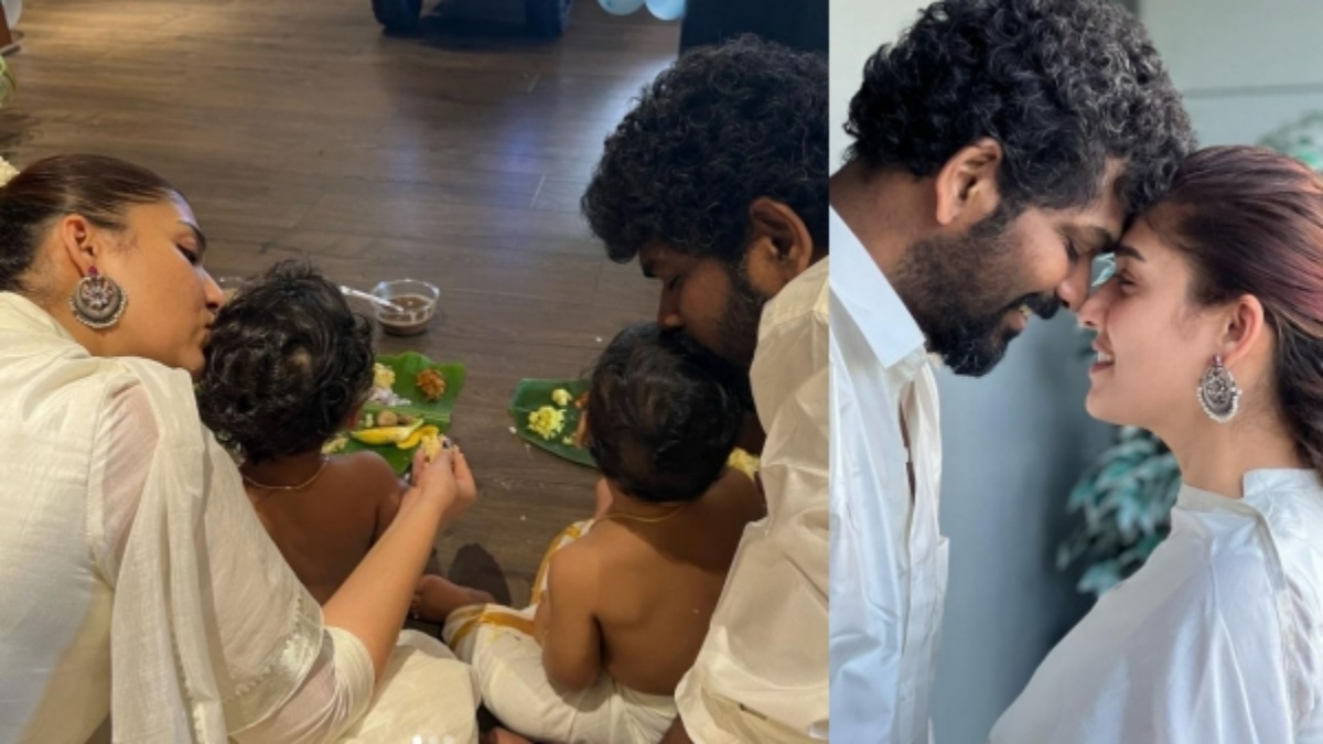 Actress Nayanthara And Vignesh Shivan Shared Their Twins First Onam Celebration Pictures ...