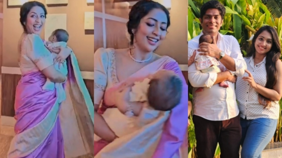 Actress Navya Nair Pampering Uthara Unni Daughter On Dance Show, Video Goes Viral - Malayalam ...